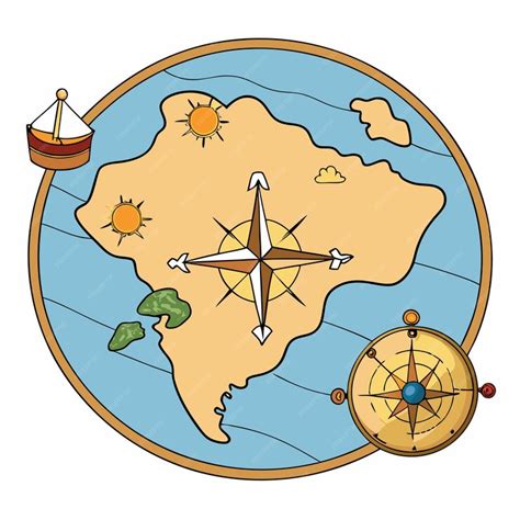 Antique Map Background Compass Designs And Navigation Tools Premium Ai Generated Vector