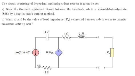 Solved The Circuit Consisting Of Dependent And Independent Chegg Com