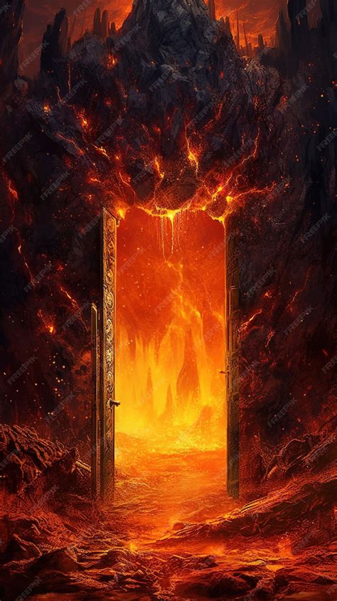 Premium Ai Image Door To Hell
