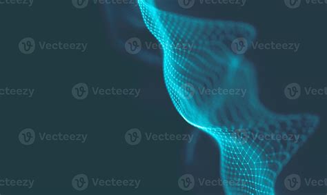 Abstract Music Background Big Data Particle Flow Visualisation Science Infographic Futuristic