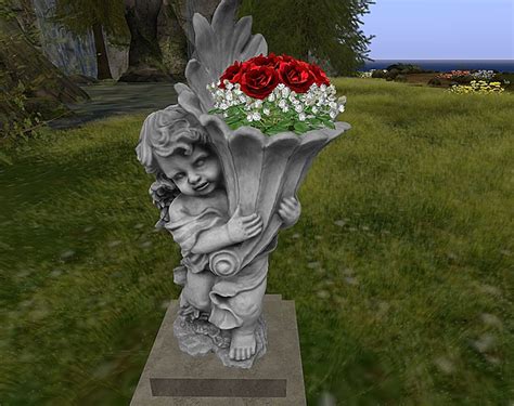 Second Life Marketplace Cj Angel Planter Red Rose
