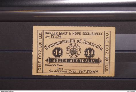 Collections AUSTRALIE Étiquette de droit de douane L