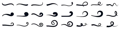 타이포그래피 스와시 및 스우시 테일 스트로크 밑줄 스윕 밑줄이 그어진 텍스트 테일 타이포그래피를 위한 복고풍 스윕 곱슬 손으로 그린 텍스트 붓글씨 브러시 꼬리 로고 낙서