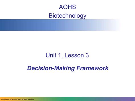 Week 2 Decision Making Framework Ppt