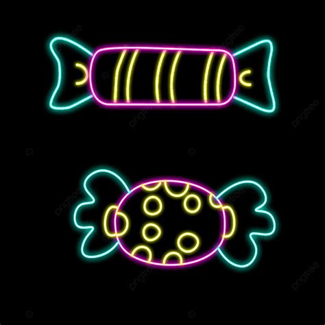Neon Candy Material Element Sweet Sweet Material Element Png