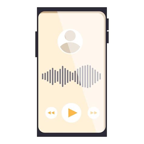 Premium Vector Smartphone Showing Audio Recording Application Interface With Sound Waveform