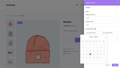 frontend product editor