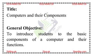 Computers And Their Components Final Lesson Plan Pptx