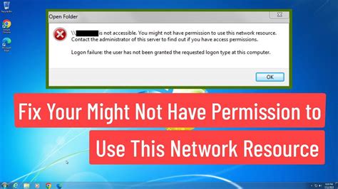Fix You Might Not Have Permission To Use This Network Resource Contact Administrator Of This