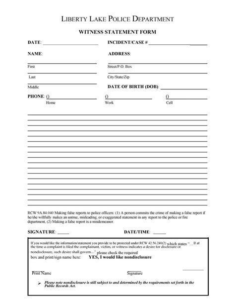 Professional Witness Statement Forms Templates ᐅ TemplateLab
