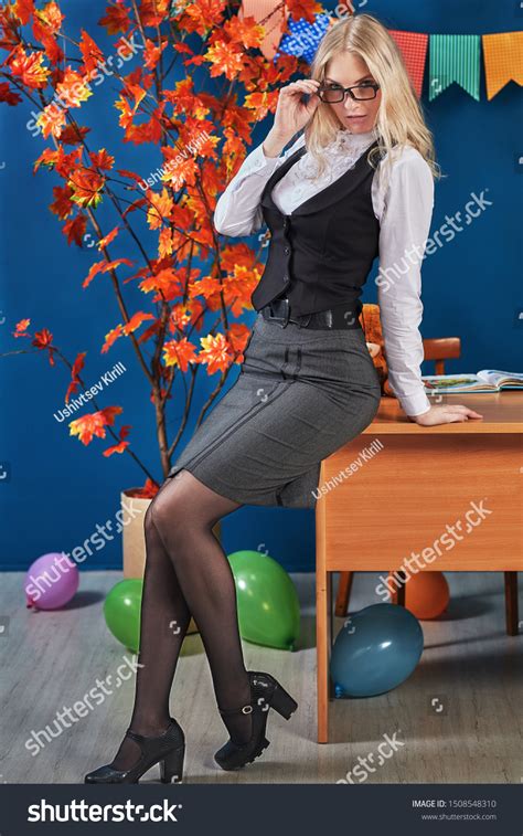 Sexy Teacher Girl Standing Near Table Stock Photo Shutterstock