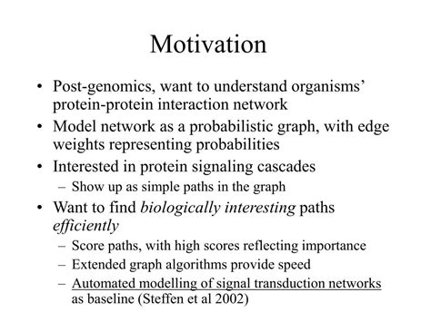 Ppt Efficient Algorithms For Detecting Signaling Pathways In Protein