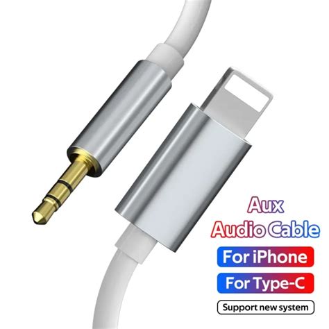 Type C For IPhone To Mm Jack AUX Cable Headphone Adapter Audio Extension Cable Connector