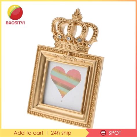 [ความเบา1] กรอบรูปรูปมงกุฎทองบาร็อคสี่เหลี่ยมผืนผ้า 7 นิ้ว Shopee Thailand