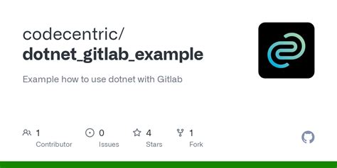 Github Codecentric Dotnet Gitlab Example Example How To Use Dotnet With Gitlab