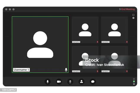 Interface Utilisateur De Visioconférence Modèle Dinterface Décran
