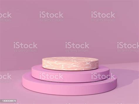 미니멀 한 스타일의 제품을위한 광고 템플릿 공간의 모형 기하학적 모양 실린더 매트 연단 3d 렌더링 디스플레이 케이스 빈