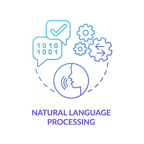 Natural Language Processing Blue Gradient Concept Icon Artificial