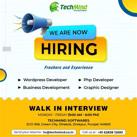 Techmind Softwares On Linkedin Hiringalert Hurryup Bde