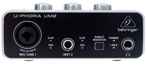Аудиоинтерфейс / звуковая карта Behringer U-Phoria UM2 – фото, отзывы ...
