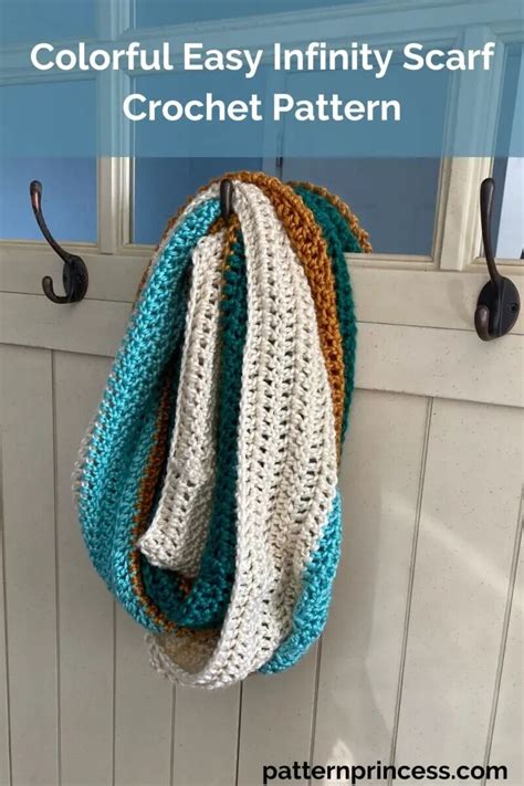 Crochet Patterns Galore Colorful Easy Infinity Scarf