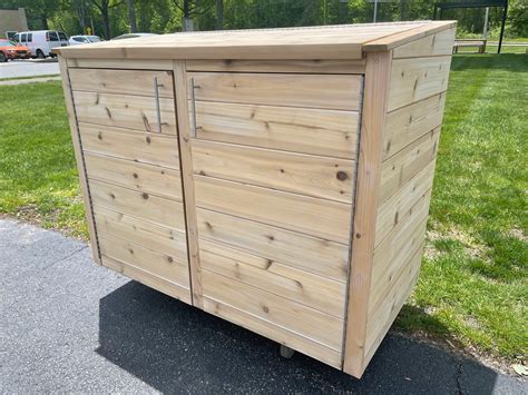 Garbage Can Holders Outside Decorative Outdoor Trash Bin Enclosures