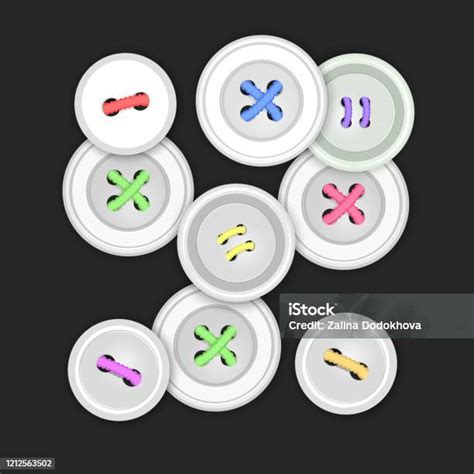 어두운 배경 예술과 공예 패션과 바느질에 고립 된 흰색 색상의 옷 버튼 컬렉션 단추 봉제 제품에 대한 스톡 벡터 아트 및 기타 이미지 단추 봉제 제품 셔츠 드레스