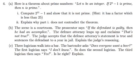 Solved Here Is A Theorem About Prime Numbers Let N Be An Chegg Com