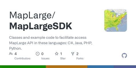 GitHub MapLarge MapLargeSDK Classes And Example Code To Facilitate Access MapLarge API In