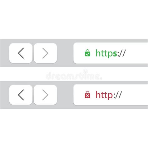 Browser Address Bars Showing Secure And Insecure Web Addresses Mandatory Secure Browsing And