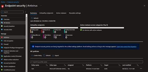 Endpoint Security Policies Migrating To The Unified Settings Platform In Microsoft Intune
