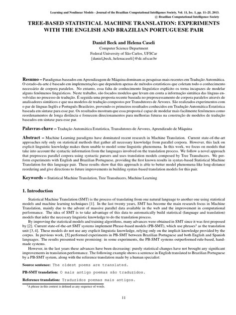 Tree Based Statistical Machine Translati Pdf Parsing Syntax