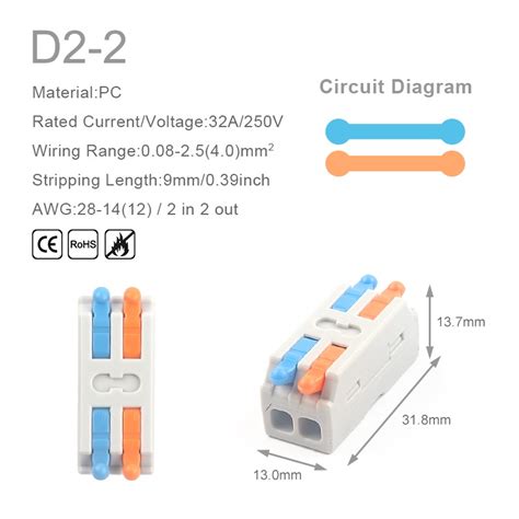 New 3pcs Universal Compact Wire Connector Splitter Quick Electrical Cable Splice Terminal Block