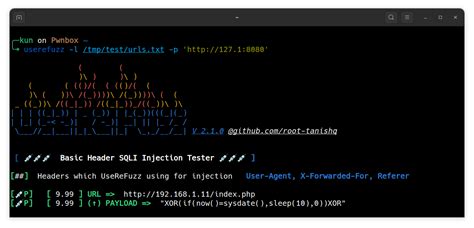 github root tanishq userefuzz user agent x forwarded for and referer sqli fuzzer