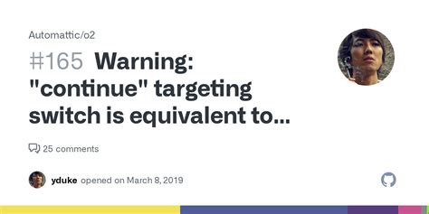 Warning Continue Targeting Switch Is Equivalent To Break Did You
