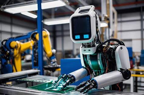 Automated Robotics Enhancing Quality Control In Heavy Industry Plants Premium Ai Generated Image