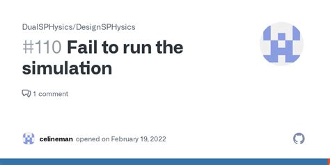 Fail To Run The Simulation · Issue 110 · Dualsphysicsdesignsphysics · Github