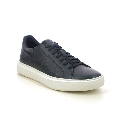 Geox U Deiven Lace Navy Leather Mens Trainers U455wd C4064