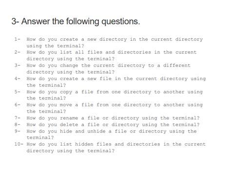 Solved 1 How Do You Create A New Directory In The Current
