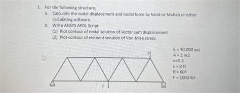 Solved 1 For The Following Structure A Calculate The