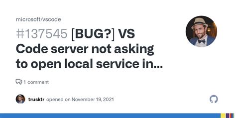 [bug] vs code server not asking to open local service in browser
