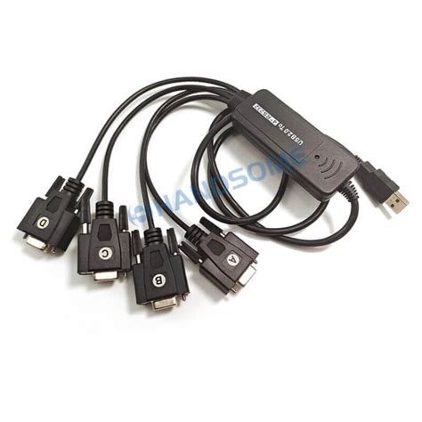 Usb2 0 To 4 Port Rs232 Rs422 Rs485 Db9 Female Serial Cable