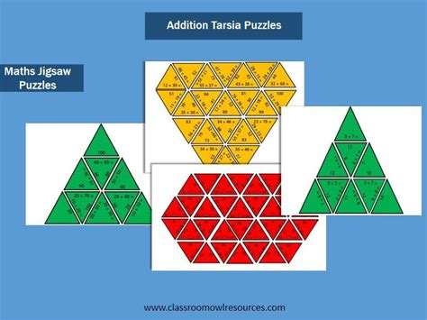 Maths Puzzles Addition Tarsia Teaching Resources