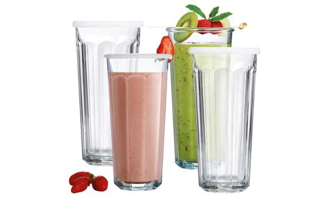 Luminarc Glasses And Lids 4 Pack Groupon Goods