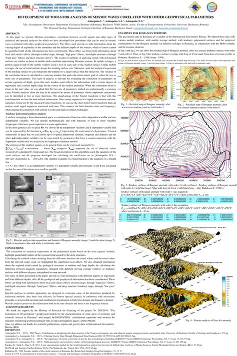 Pdf Development Of Tools For Analysis Of Seismic Waves Corelated With Other Geophysical Parameters