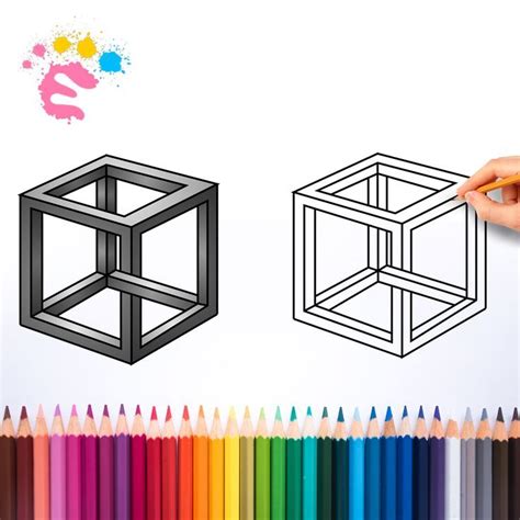 Video How To Draw An Impossible Cube D Object Drawings Object Drawing Easy Drawings