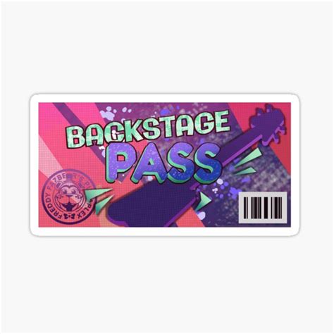 Fnaf Security Breach Backsatge Pass Sticker For Sale By Pinjann