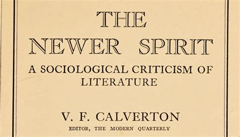 ‘proletarian Art By Vf Calverton From The Newer Spirit A Sociological Criticism Of