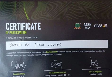 Swathi Pai On Linkedin Hackathon Devhost2024 Teamascube Innovation Teamwork Tech