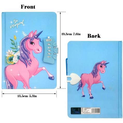 Unicorn Password Lock Diary With Unicorn Shape Pen Jiomart
